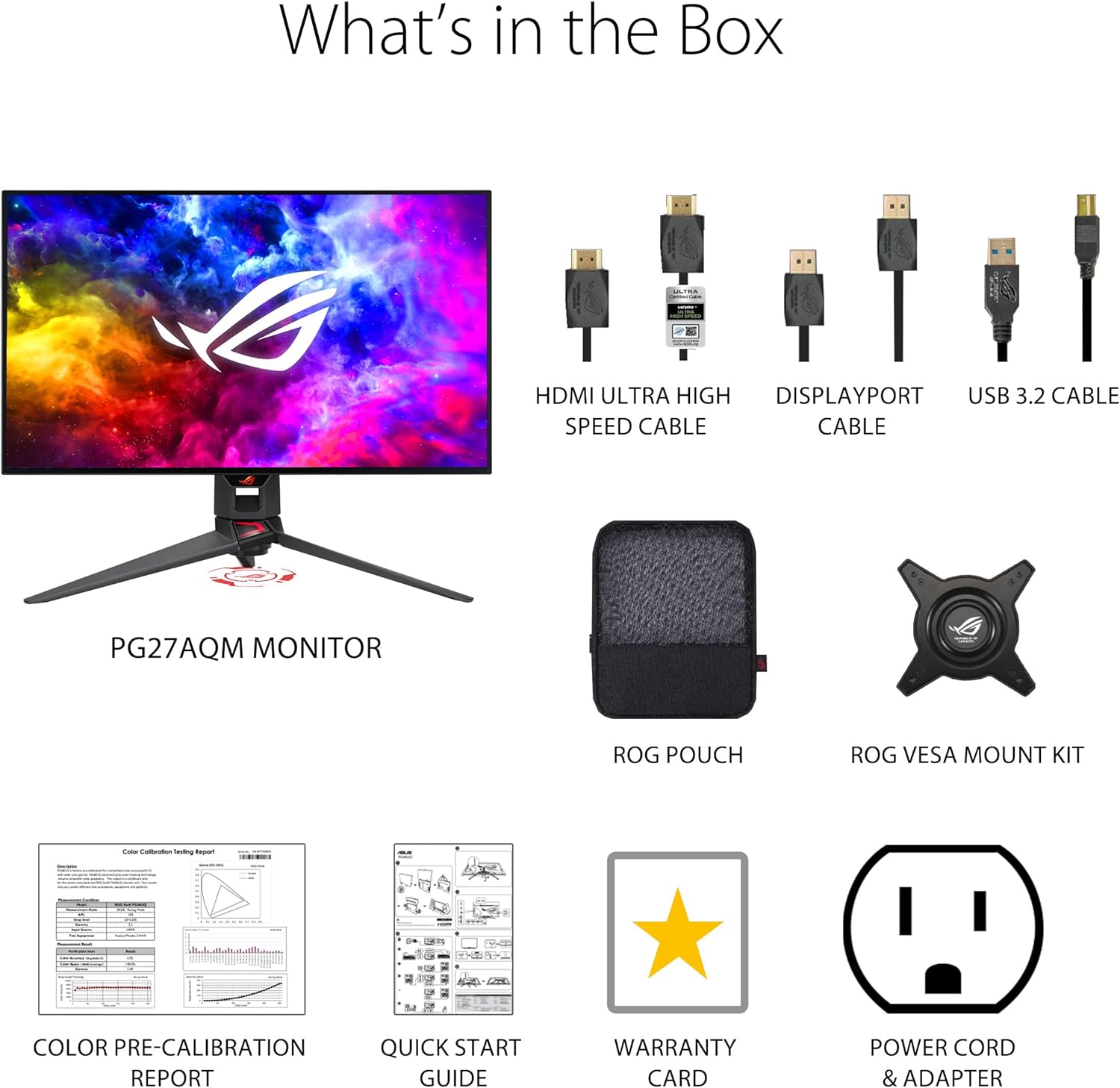 ASUS ROG Swift Monitor OLED DSC de 27 pulgadas y 1440P PG27AQDM QHD ...